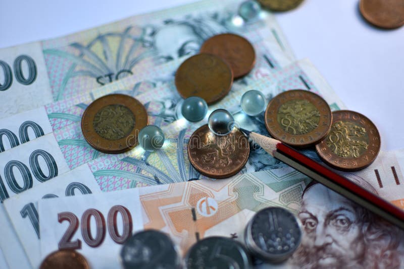 Close Up Czech Koruna Currency, Czech Republic Stock Image - Image of ...