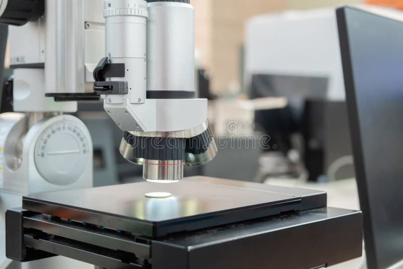 Close Up: 3D Digital Video Microscope at Laboratory - Quality Control ...