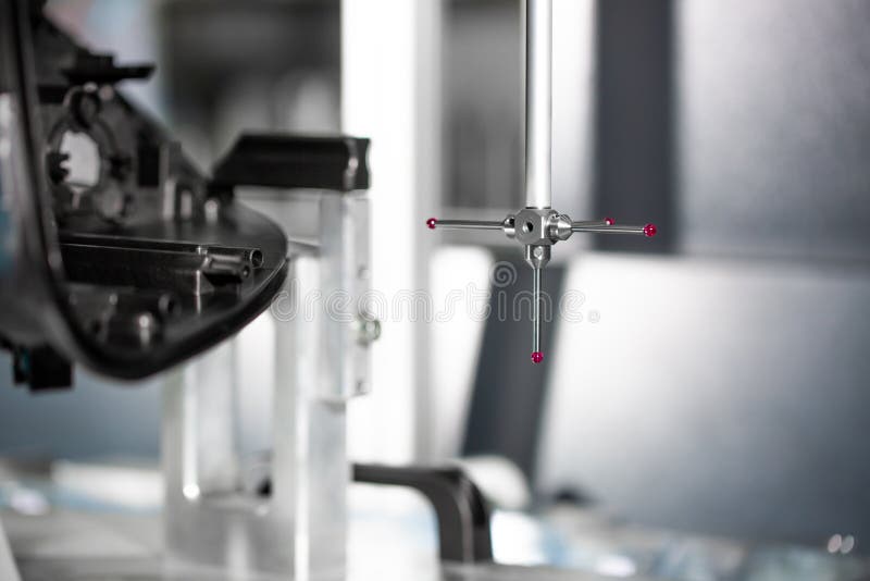 Close Up of a 3D Dimension Measurement Plastic Parts by CMM, 3D ...