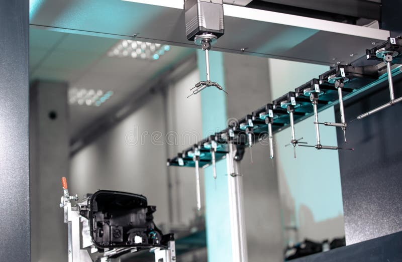 Close Up of 3D Dimension Measurement Plastic Parts by CMM, 3D Automatic ...