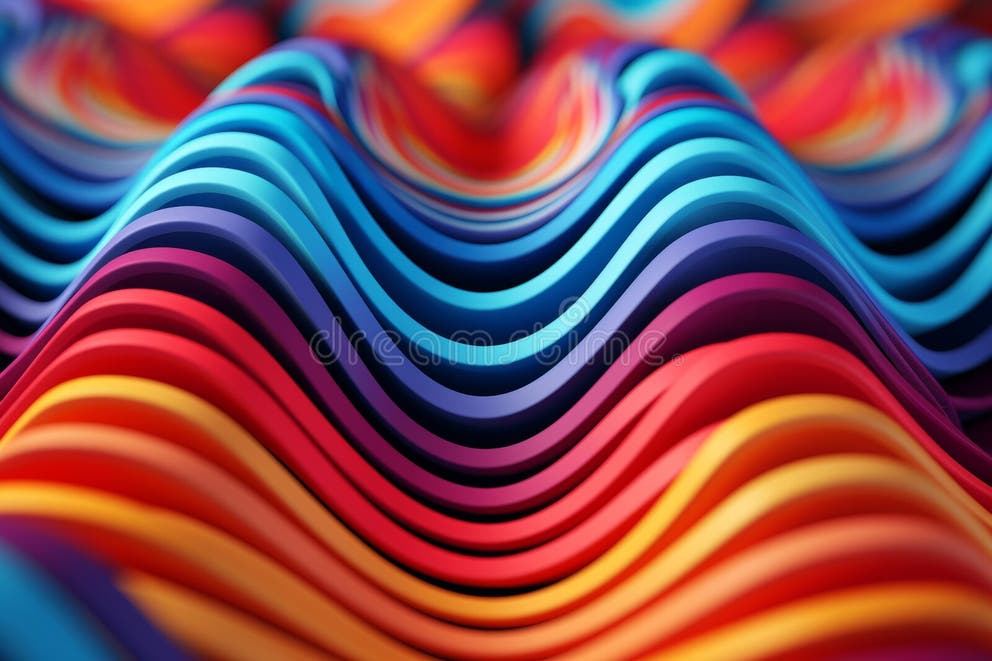 A Close Up of a 3D Hypnotic Pattern Pulsating with Vibrant and Shifting ...