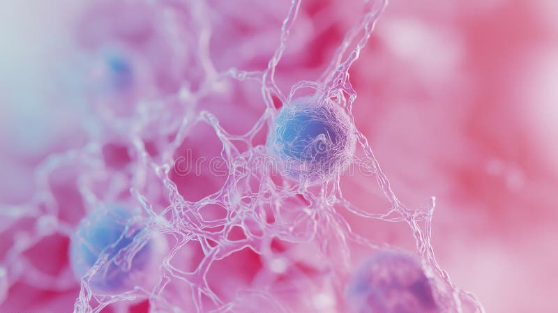 Close-up 3D Illustration of a Glowing Nerve Cell with Dendrites ...