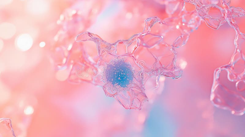 Close-up 3D Illustration of a Glowing Nerve Cell with Dendrites ...