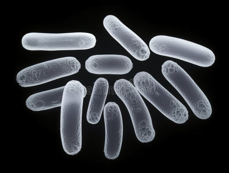 Close-up 3d Picture of E. Coli Bacteria Under Microscope Stock ...