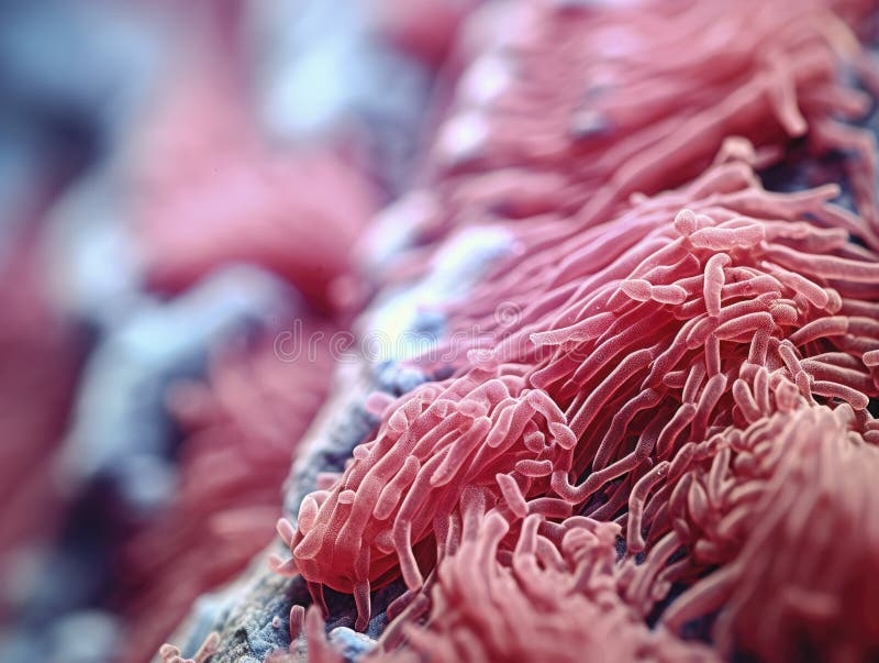 Close-up 3d Picture of E. Coli Bacteria Under Microscope Stock Photo ...