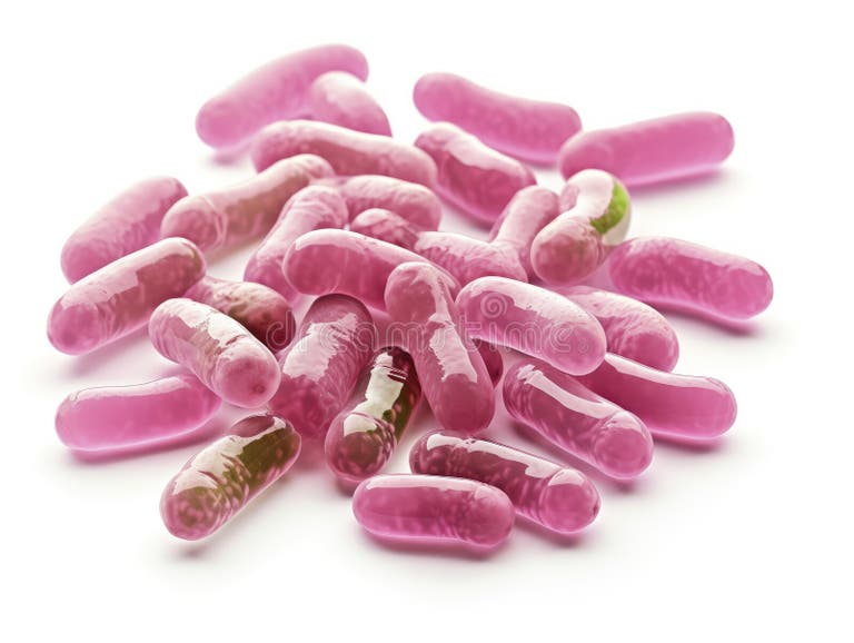 Close-up 3d Picture of E. Coli Bacteria Under Microscope Stock ...