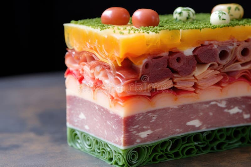 Close-up of 3d Printed Food Layers Forming Stock Illustration ...