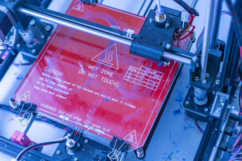 Close Up 3d Printer Conduct Experiments in School B Stock Photo - Image ...