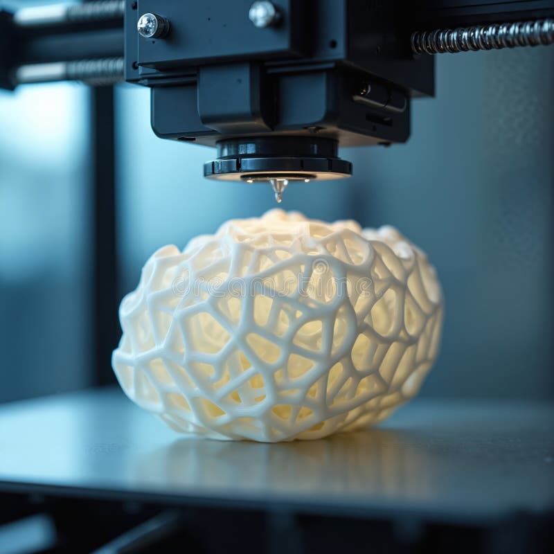 Process of Additive Manufacturing and 3D Printing Stages Outline Diagram Stock Vector ...