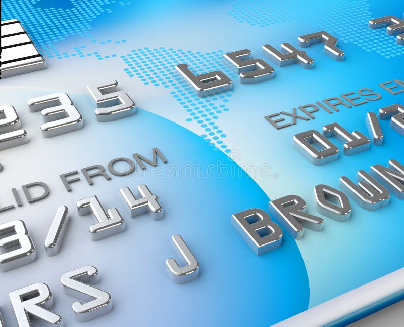 Close Up 3d Render of a Credit Card (original Design) Stock ...