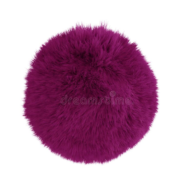 Close-up 3D Render of a Hairy Fur Ball Texture Stock Illustration ...