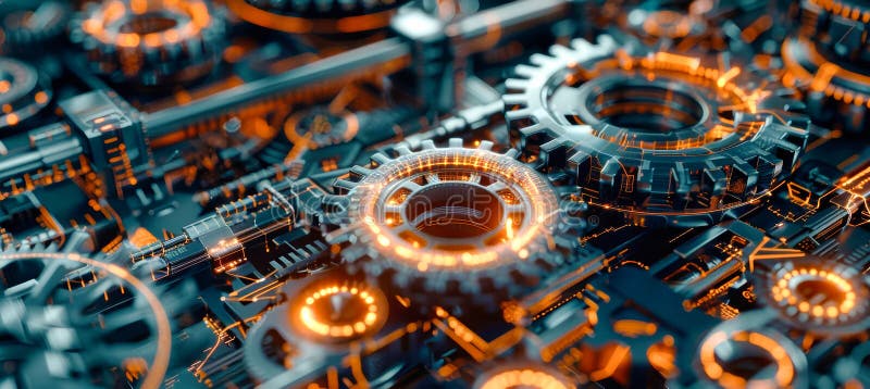 A Close-up of a 3D Rendering Showcasing the Intricate Workings of a ...