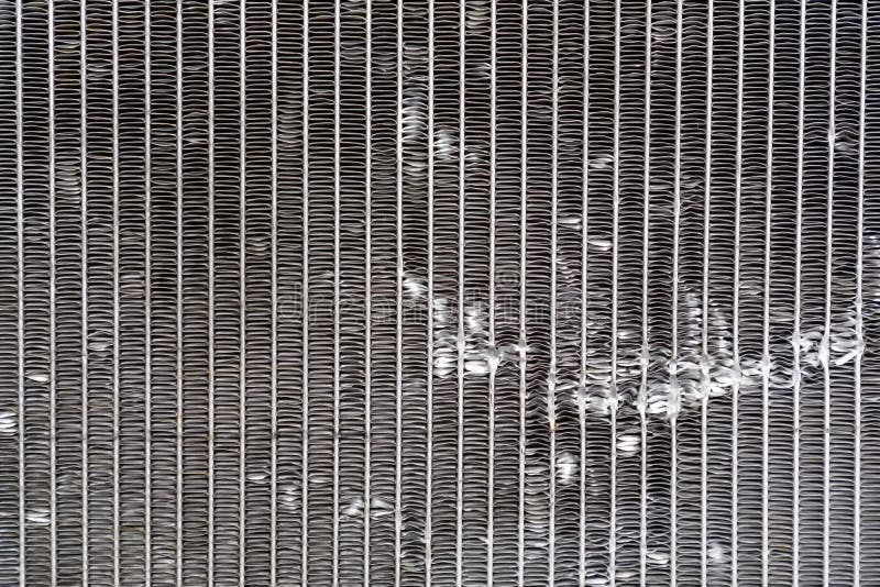 The Damage of Car Cooling Radiator. the Old Radiator of the Damaged Car ...