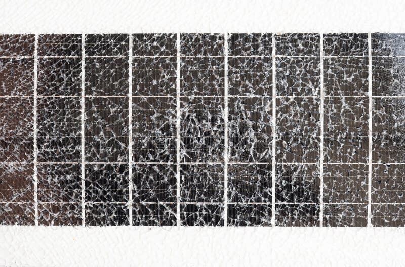Close-up of Damaged Solar Panel , Broken Glass Solar Panel Stock Photo ...