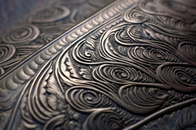 Close-up of Damascus Steel Pattern on a Blade Stock Photo - Image of ...