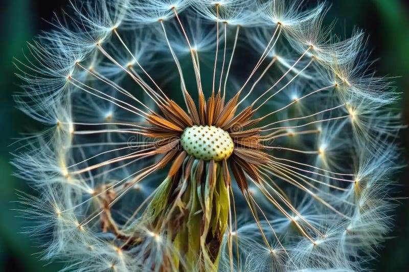Close-up of a Dandelion Seed Head with Delicate, Fluffy Seeds Stock ...