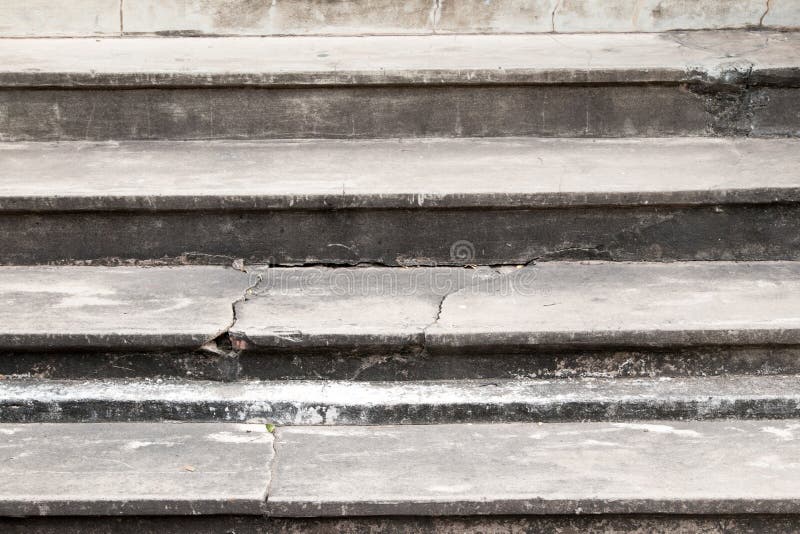 Close Up on Danger Broken House Steps Outdoor Stock Image - Image of ...