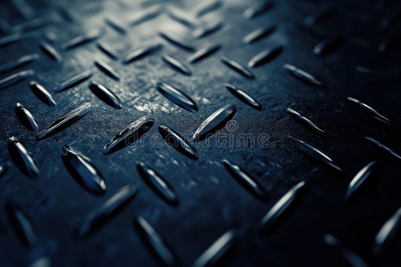 Close-up of a Dark Blue Diamond Plate Surface Stock Illustration ...