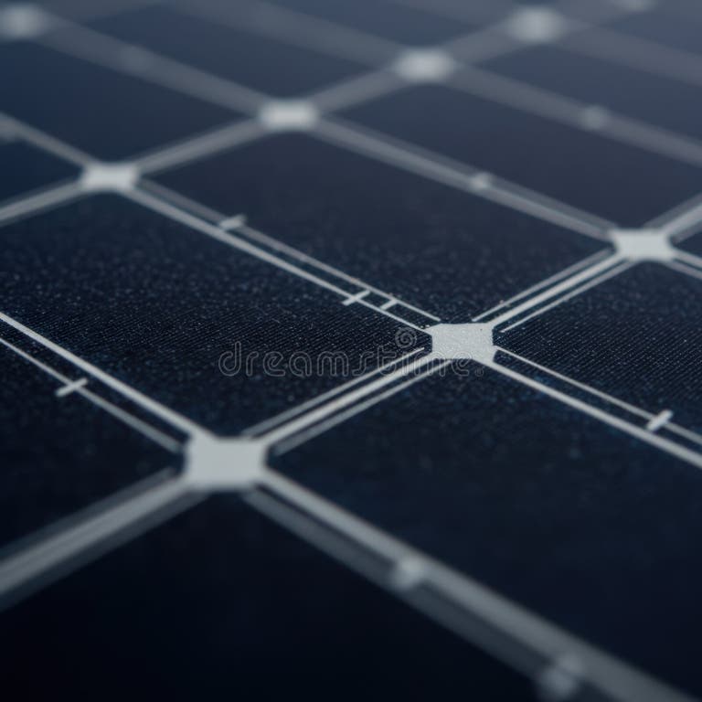 Close Up of Dark Blue Solar Panel Grid Texture Stock Illustration ...