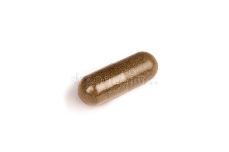 Big brown pill stock image. Image of medicine, isolated - 8496695