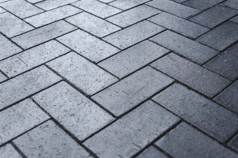 Close-up, Dark Gray Concrete Paving Slabs Stock Photo - Image of floor ...