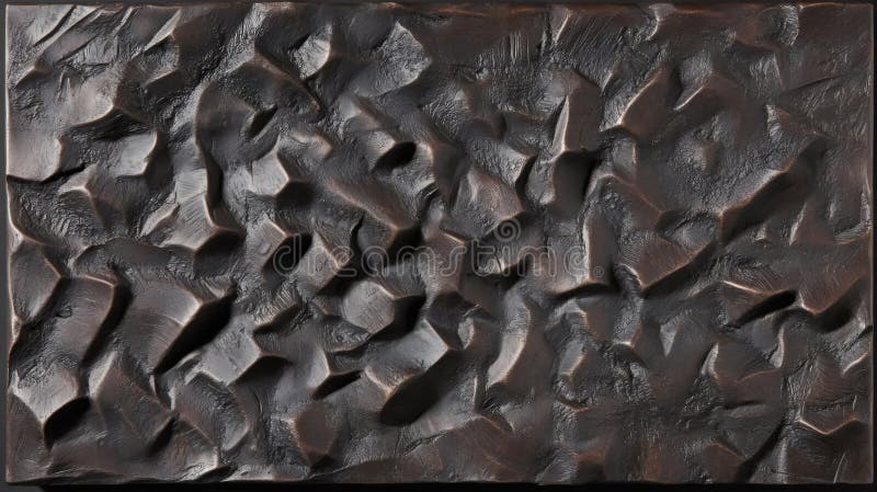 Dark Metal Surface Deep Hammer Marks Creating Rough Texture Stock ...