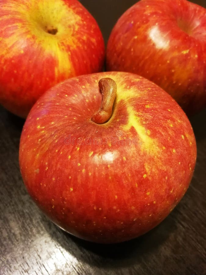 Closeup of Red Apple stock image. Image of healthy, close - 106539647