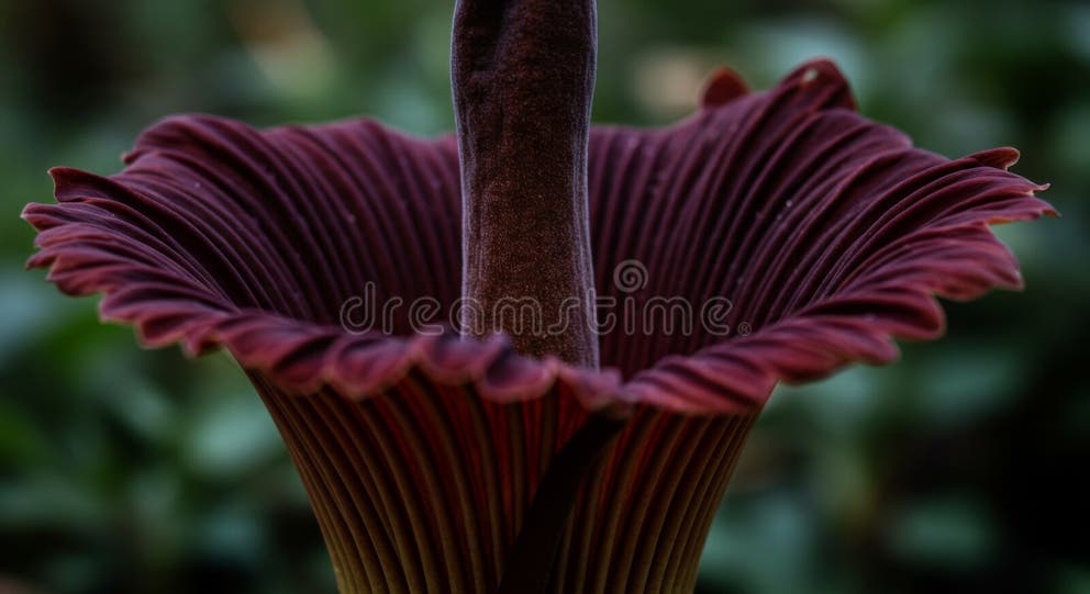 Close-Up of a Dark Red Corpse Flower Stock Illustration - Illustration ...