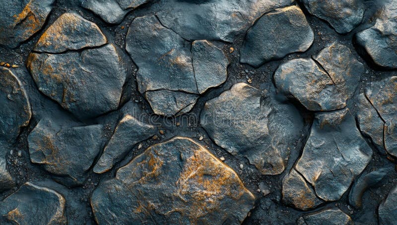 A Close-up of a Dark, Rough Stone Texture Background. the Black Rock ...