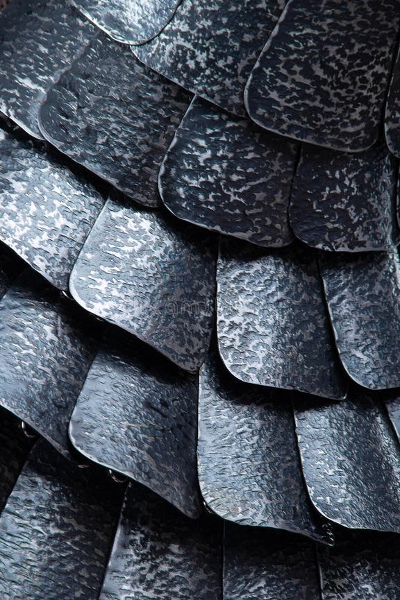 Close-up of Dark Scale Mail Armor Texture Stock Image - Image of studio ...
