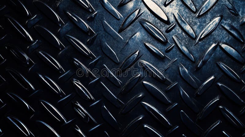 Close-up of a Dark, Textured Metal Surface with Diamond-Shaped Patterns ...