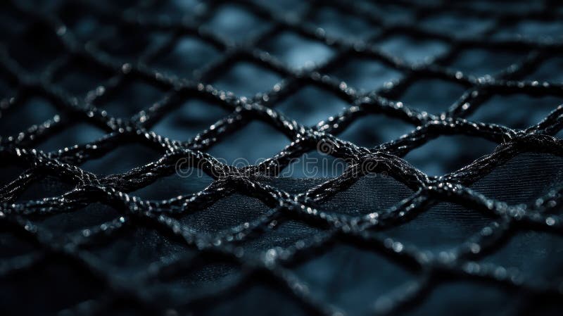 Close-up of a Dark, Textured Netting with a Soft Background Stock ...