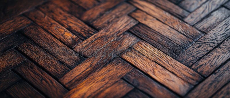 Close-up of a Dark Wooden Herringbone Pattern Stock Illustration ...