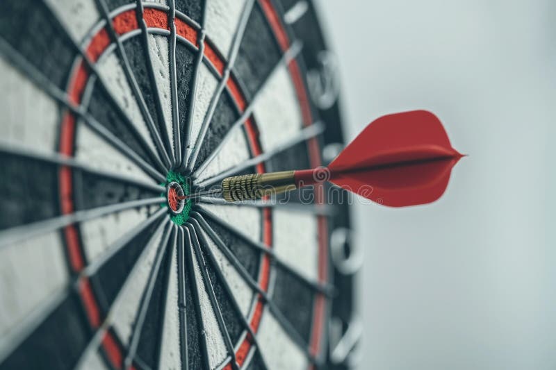 Bullseye! Perfect Dart Throw Stock Photo - Image of performance ...
