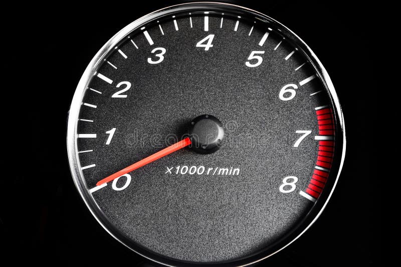 Close-up Dashboard with Speedometer and RPM Stock Photo - Image of ...