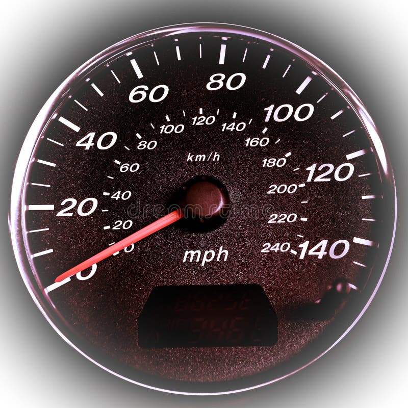 Close-up Dashboard with Speedometer and RPM Stock Image - Image of ...