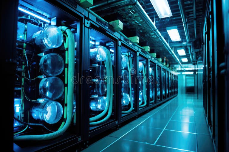 Close-up of Data Center Cooling System Stock Image - Image of ...