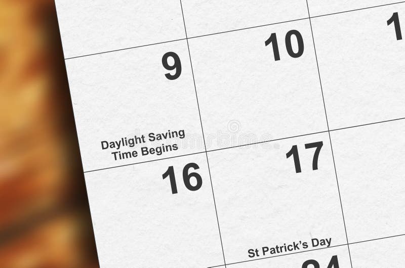 Close Up of Daylight Saving Time Start in 2025 Stock Illustration ...