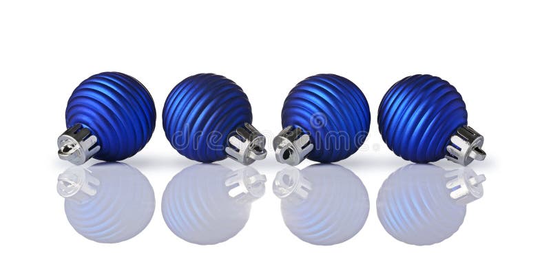 Close-up De Bolas Azuis Bonitas Do Natal Imagem de Stock - Imagem de ...