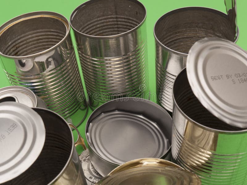 Close-up De Latas Do Metal Para Recicl Imagem de Stock - Imagem de ...