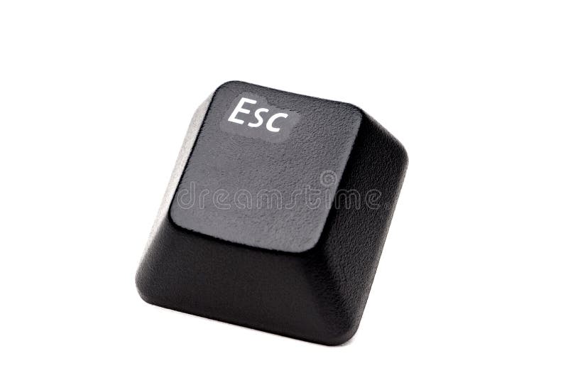 Botão do escape no teclado foto de stock. Imagem de aviso - 104804706