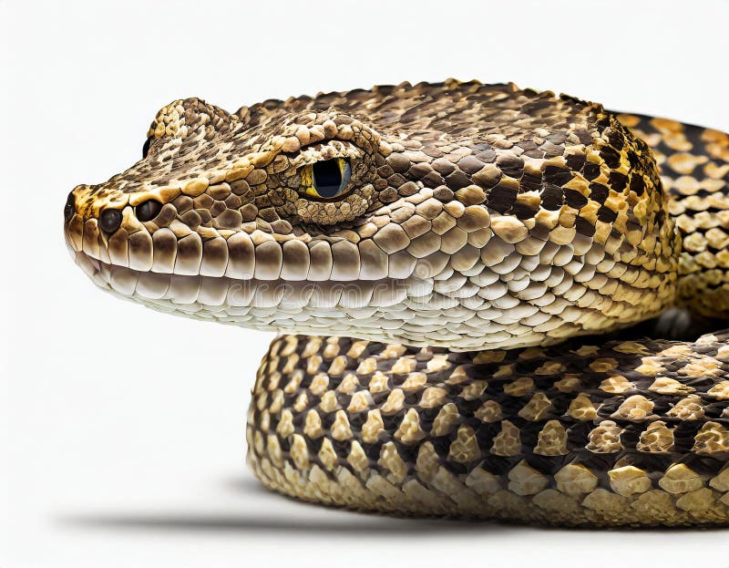 Close-up of a Deadly Puff Adder Stock Illustration - Illustration of ...
