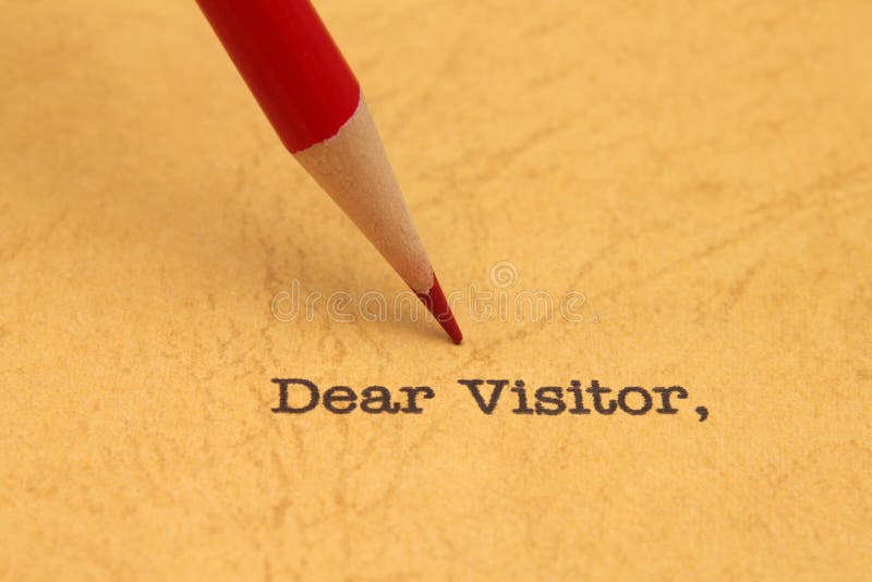 Dear visitor stock image. Image of antique, font, manager - 166805393