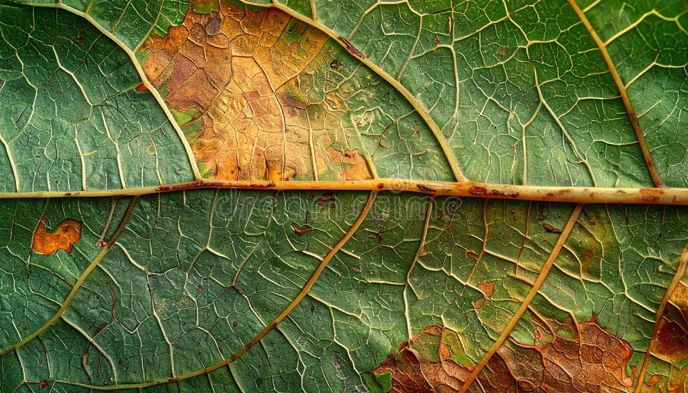 Close-up of Decaying Leaf: Texture and Detail Stock Photo - Image of ...