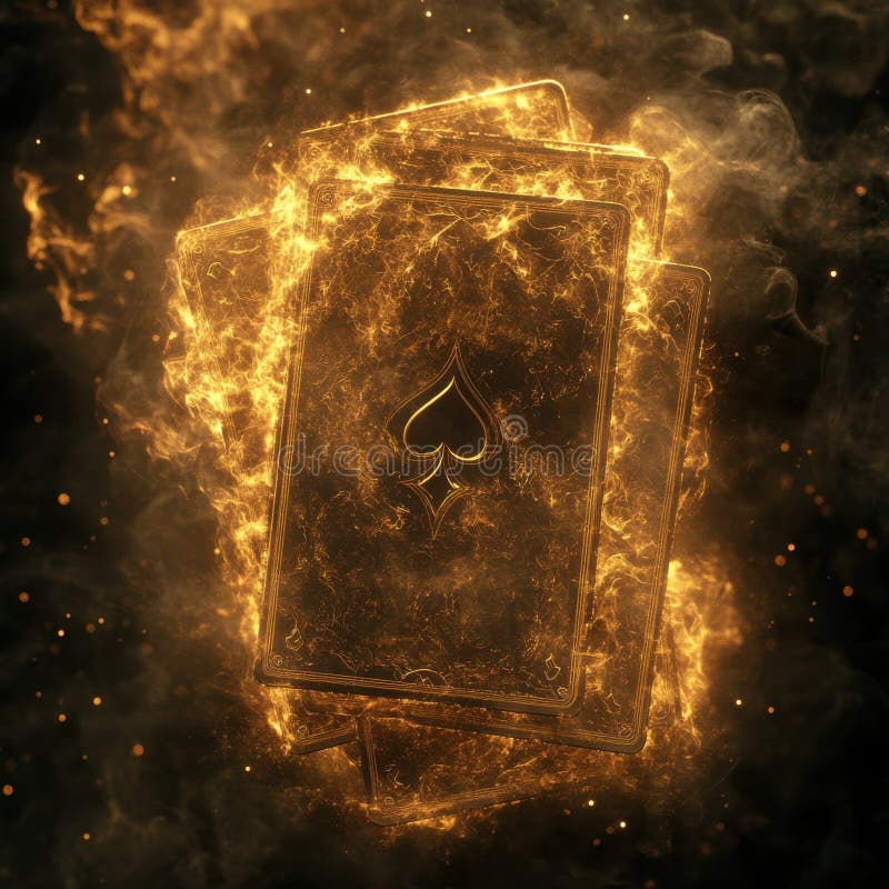 A Close Up of a Deck of Cards with a Spade on it Stock Image - Image of ...