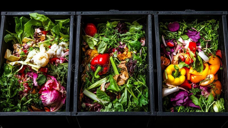 Close-up of Decomposing Vegetables in Compost Pile Stock Illustration ...