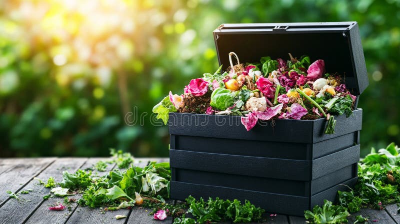 Close-up of Decomposing Vegetables in Compost Pile Stock Illustration ...