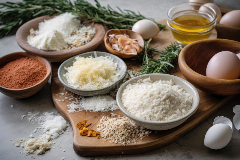 A Close-up of Deconstructed Recipe Ingredients, Showing the Different ...