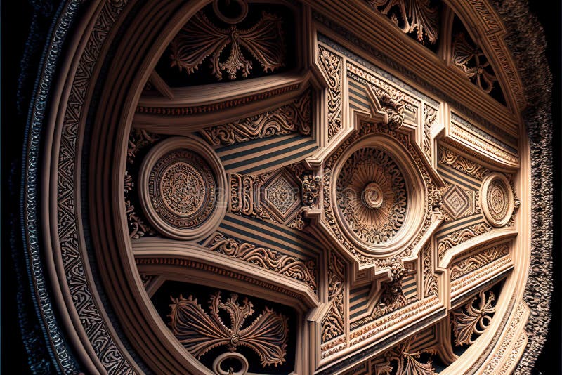 A Close Up of a Decorative Window with a Circular Design on it S Side ...