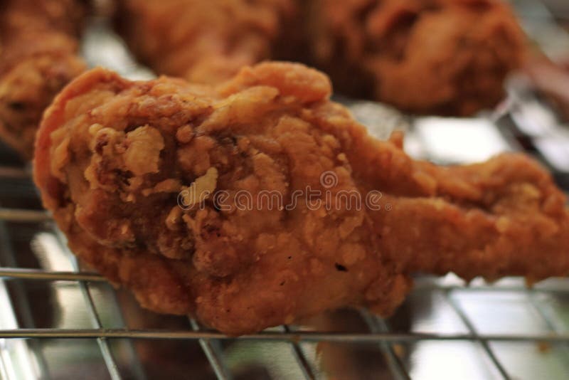 Close-up of Deep Fried Chicken on Plate. Stock Photo - Image of ...